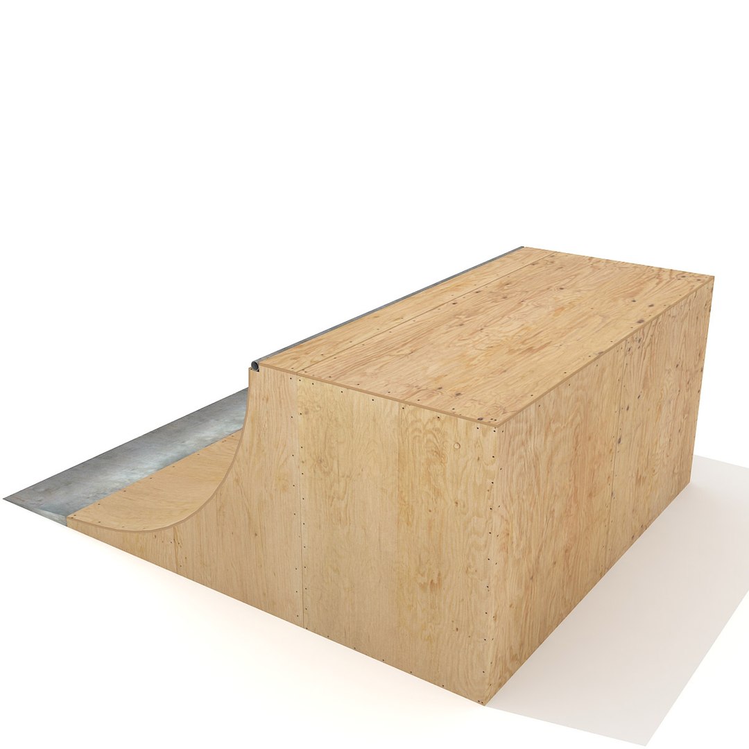 3d Skate Ramp Quarter Pipe Model