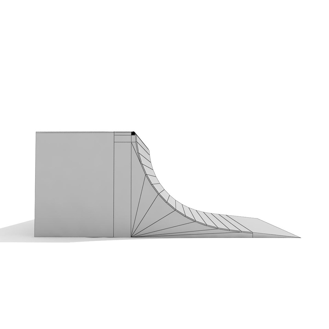 3d Skate Ramp Quarter Pipe Model