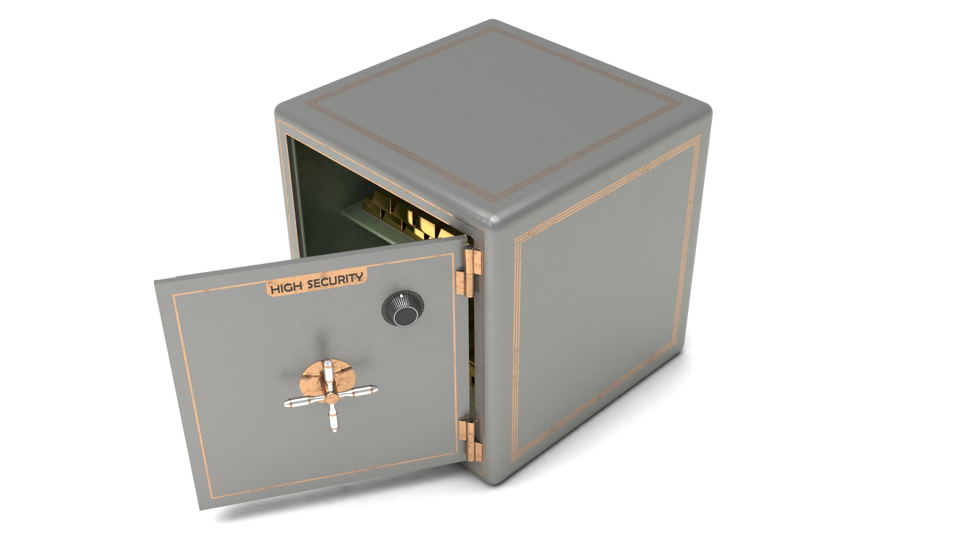 3D steel safe model - TurboSquid 1618048