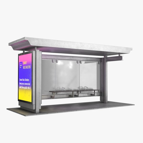 Bus Stop Enclosure 3D Models for Download | TurboSquid