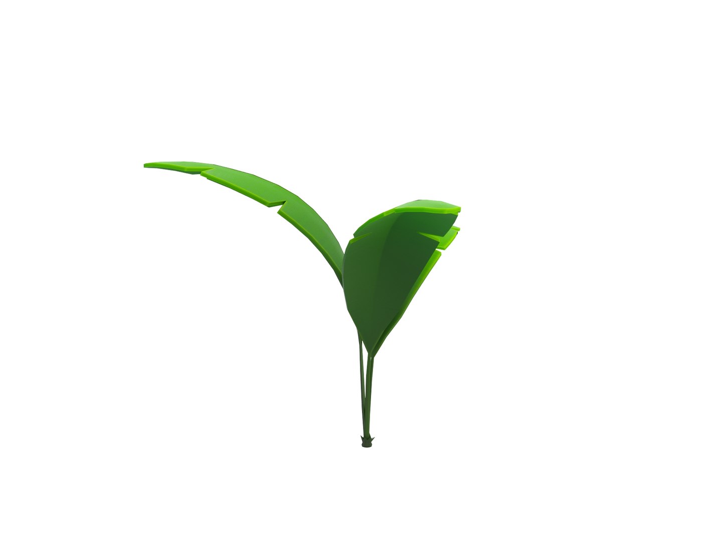 3D Low Poly Banana Plant 002 - TurboSquid 1851476