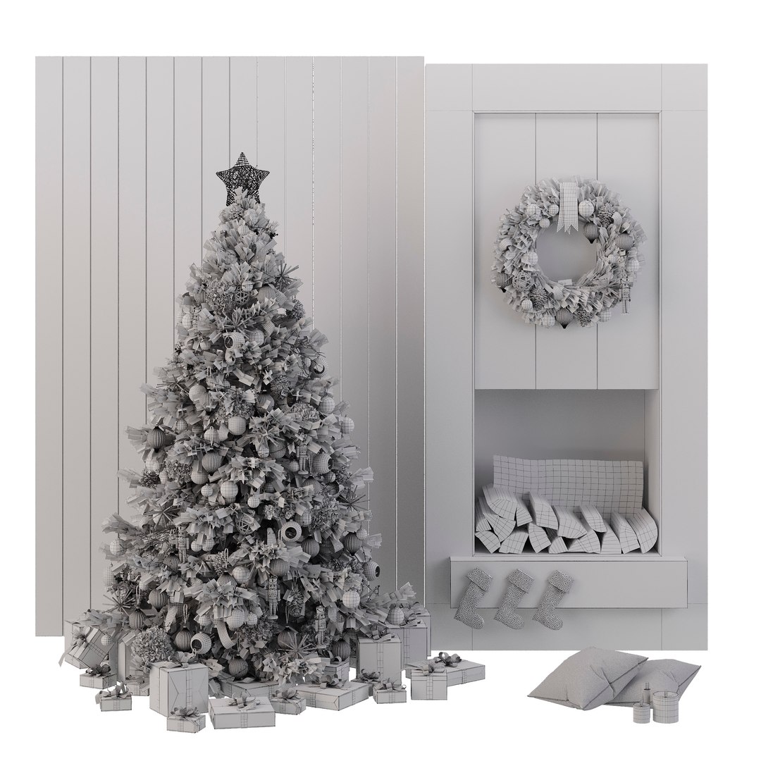 3D Christmas Tree Set - TurboSquid 2329379