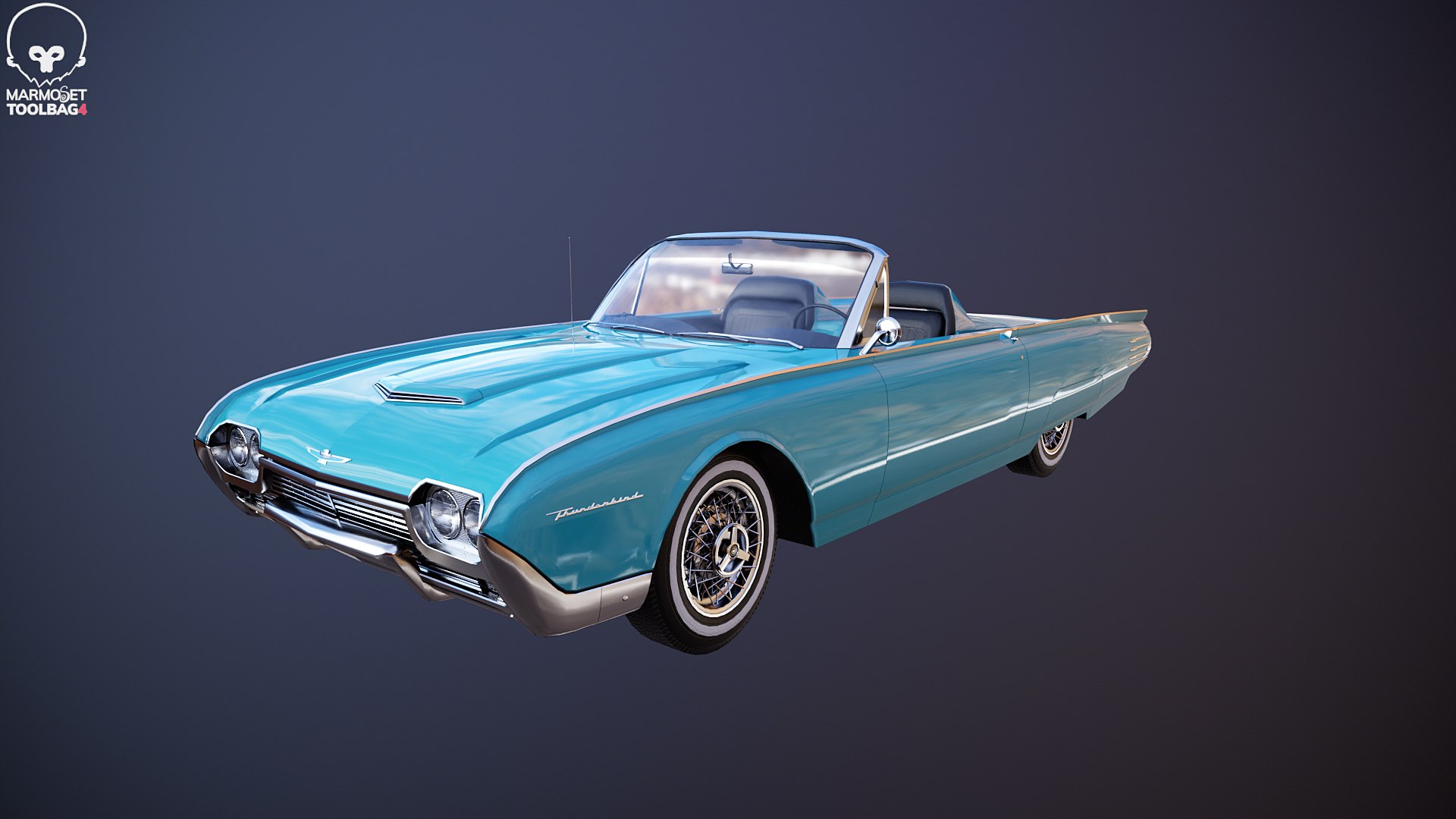 3D Ford Thunderbird 1961 Roadster Model - TurboSquid 2338973