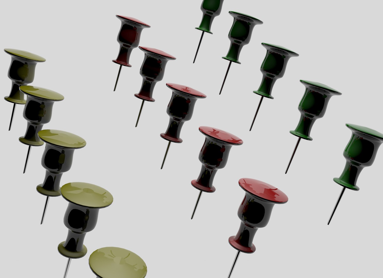 Free Thumb Tacks C4dart 3d Model