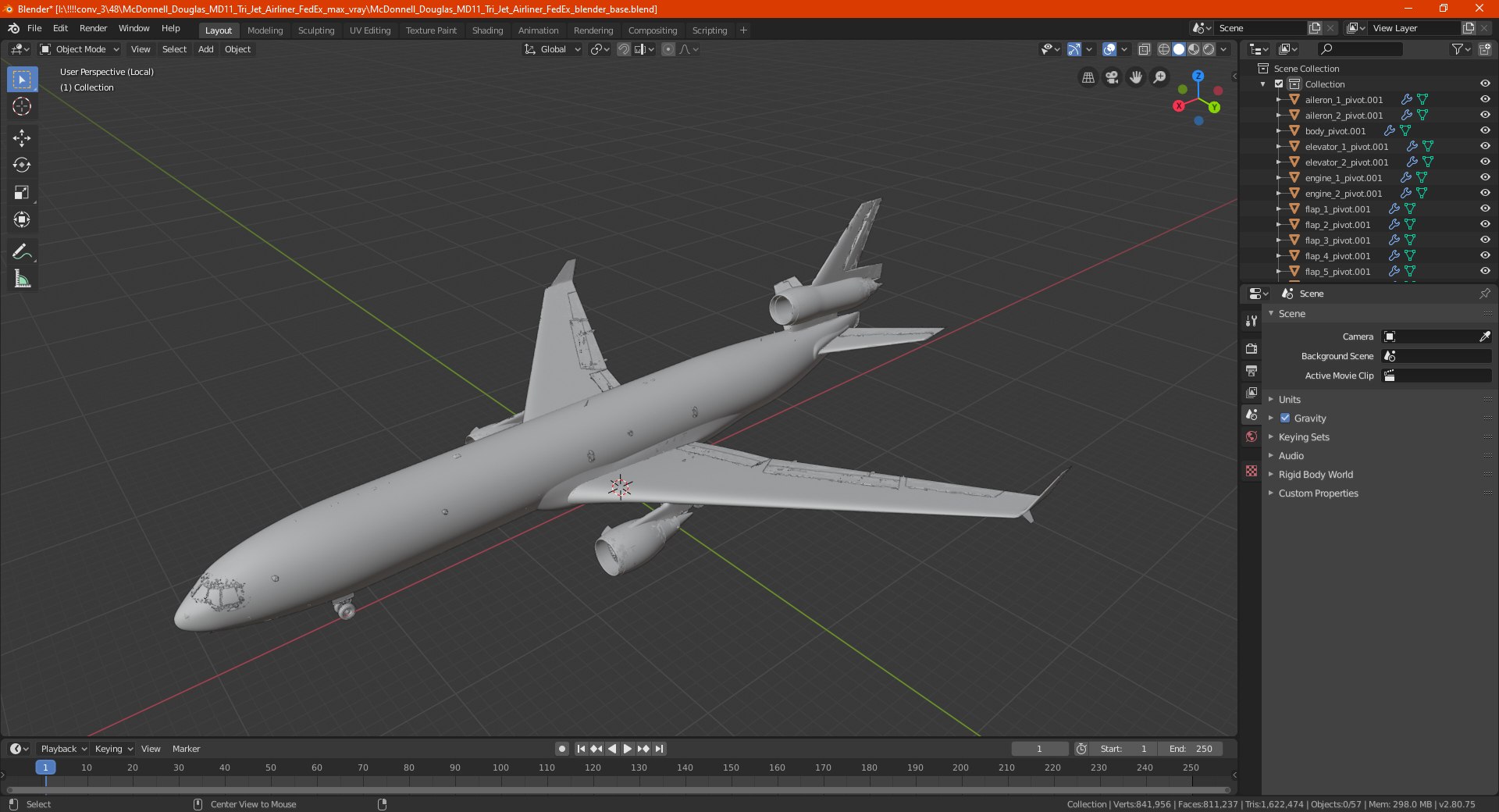 McDonnell Douglas MD11 Tri Jet Airliner FedEx 3D - TurboSquid 1745458
