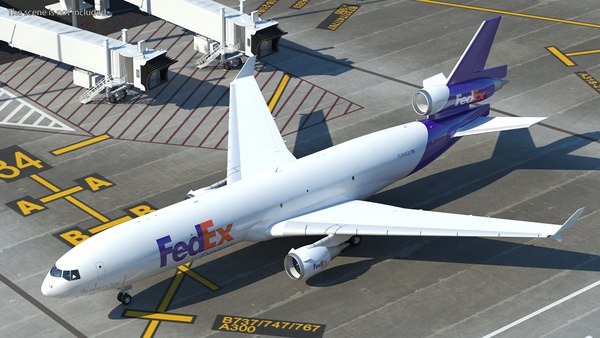 麦克唐纳道格拉斯 MD11 Tri Jet 客机 FedEx3D模型 - TurboSquid 1745458