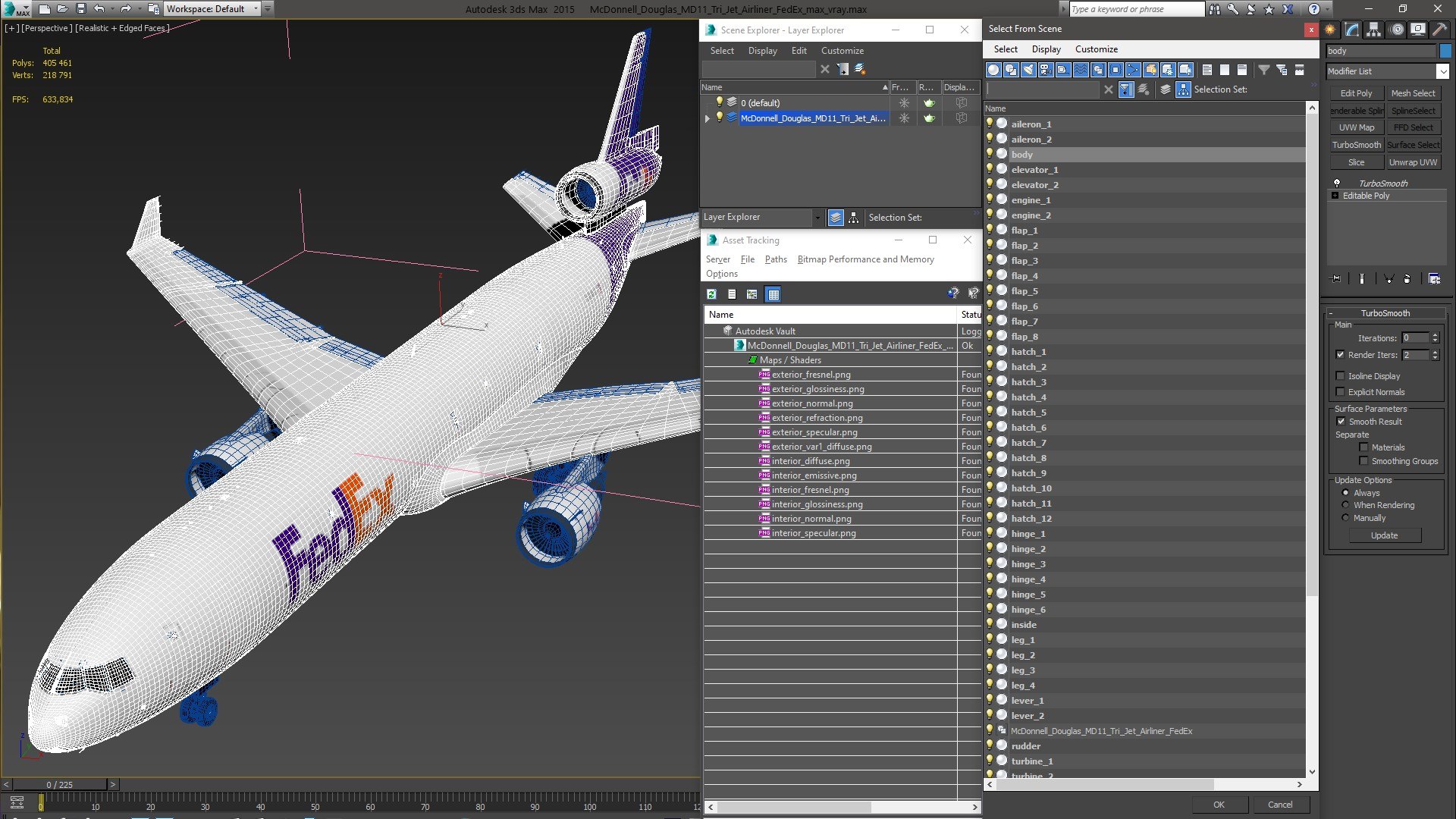McDonnell Douglas MD11 Tri Jet Airliner FedEx 3D - TurboSquid 1745458