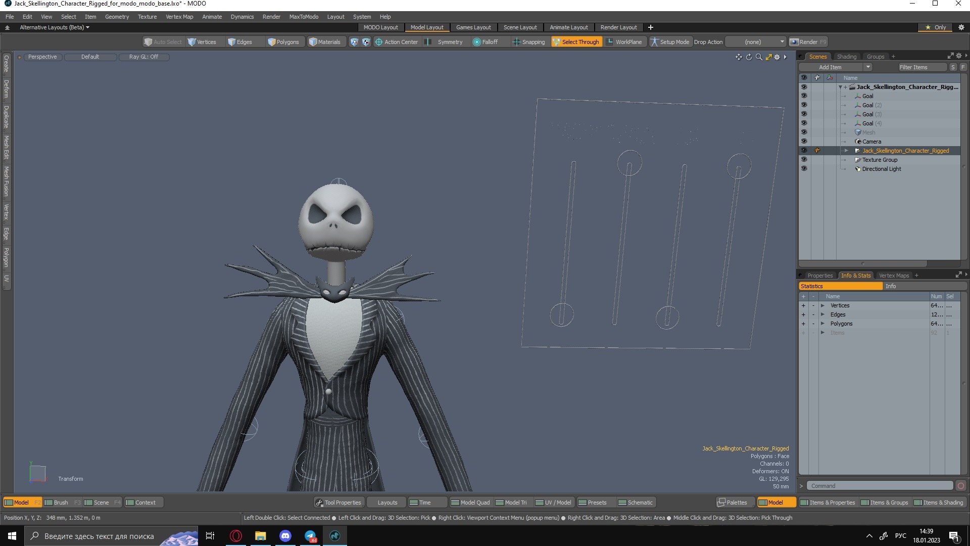 Jack Skellington Character Rigged for Modo 3D model - TurboSquid 2016323