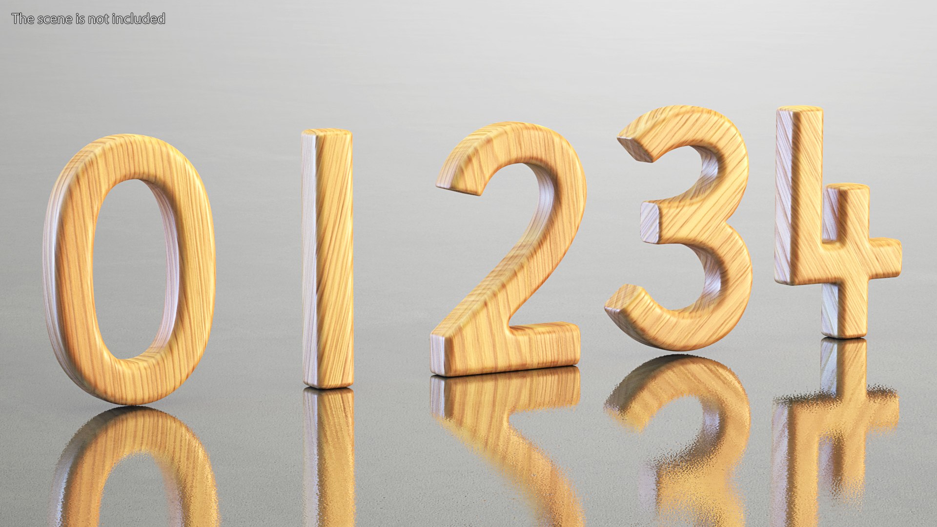 3D Wooden Numbers Set Model - TurboSquid 1774164