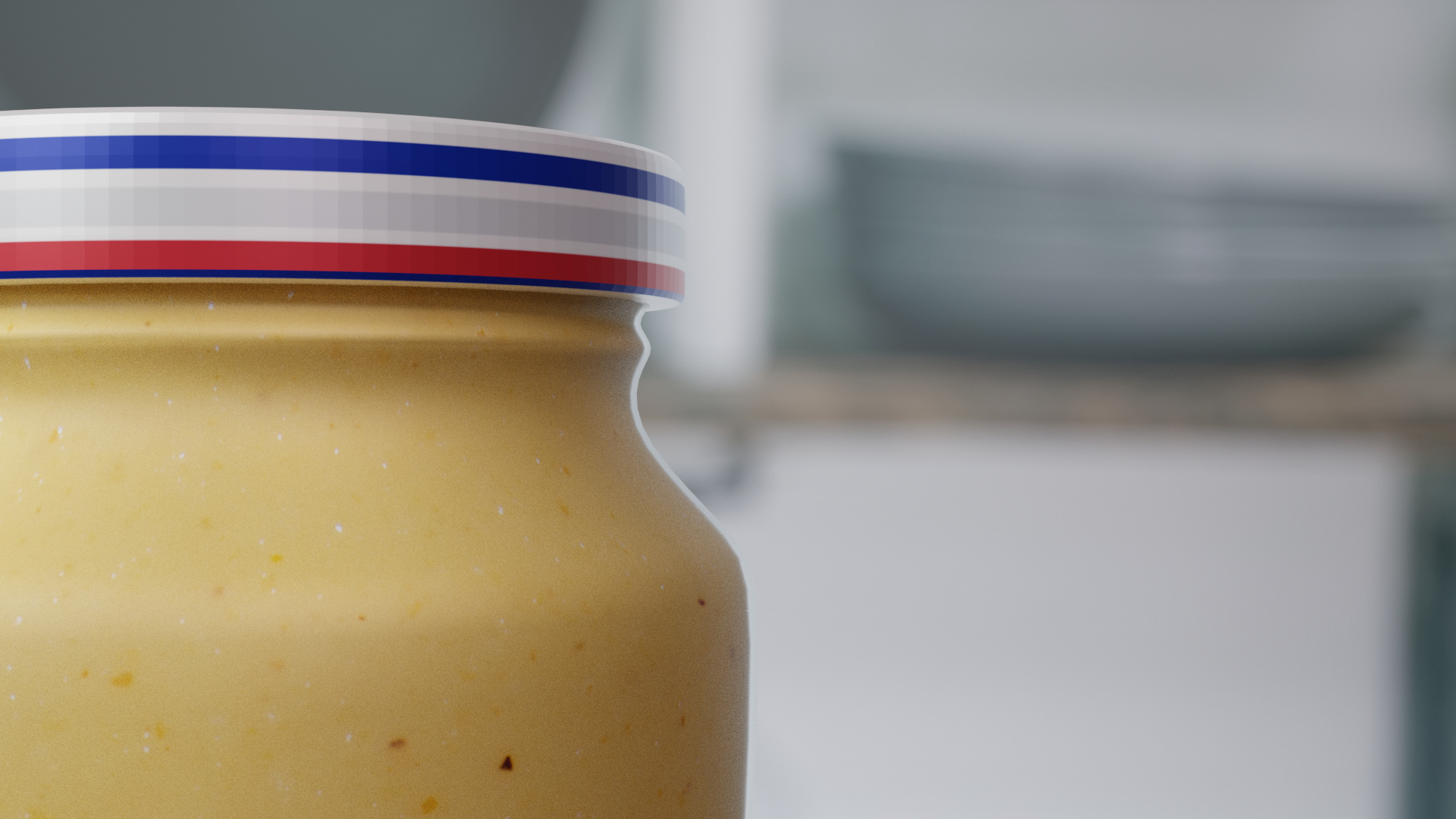 French Mustard Jar model - TurboSquid 1715079