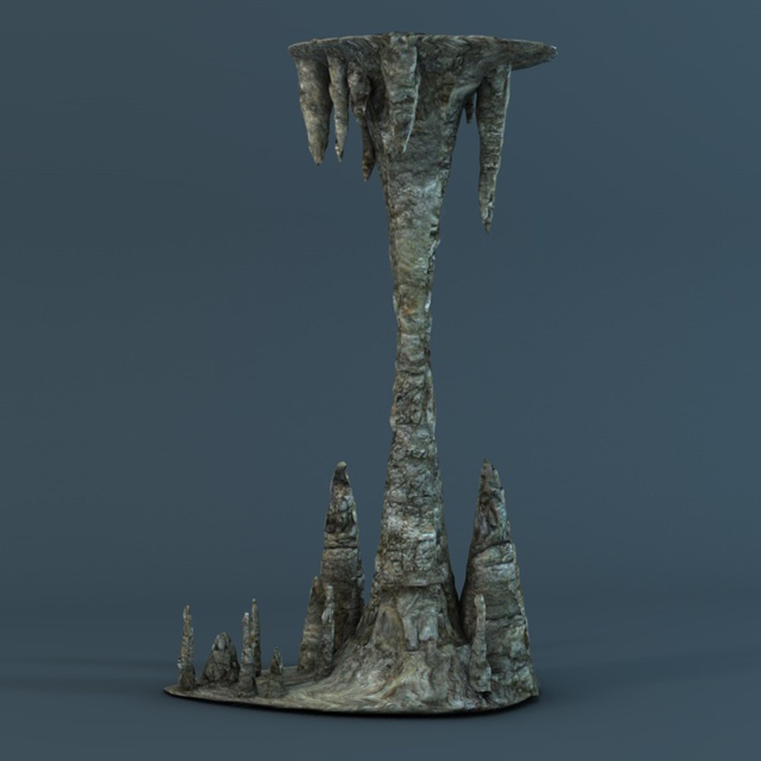 3d stalactite column model