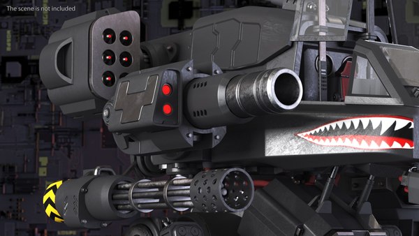 modelo 3d Gran Robot De Combate Caminante Negro Vacío - TurboSquid 2121871