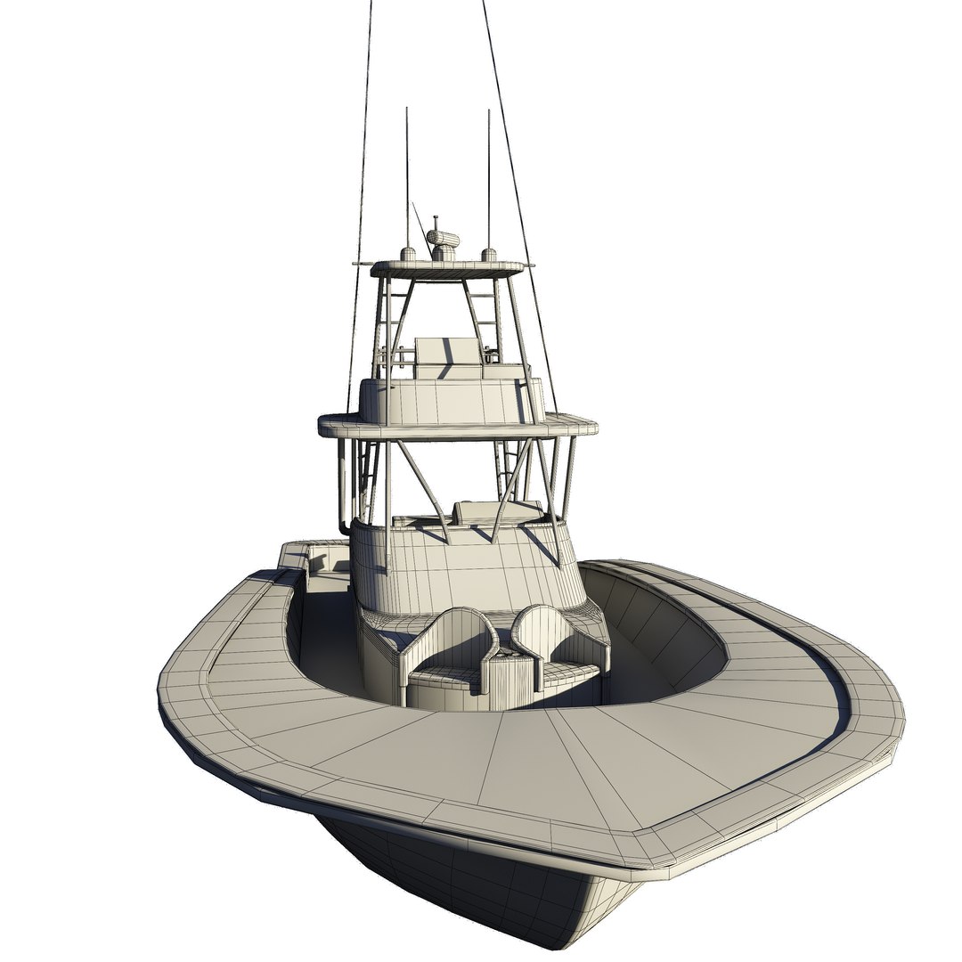 3D Jarrett Bay 46 - Game Asset Model - TurboSquid 2009565