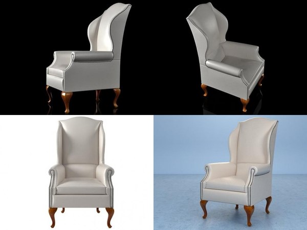 Tall wing chair n 3D - TurboSquid 1185374