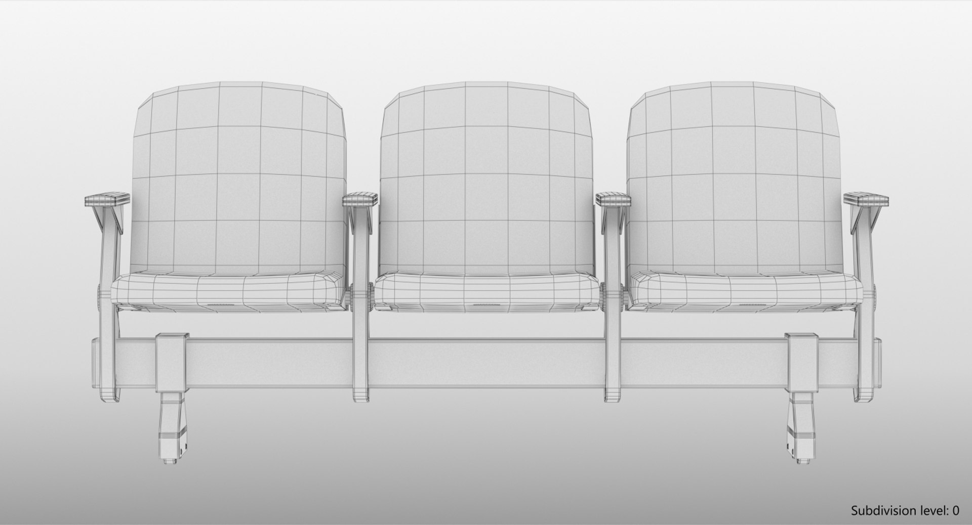 Realistic theatre chair open 3D model - TurboSquid 1389407