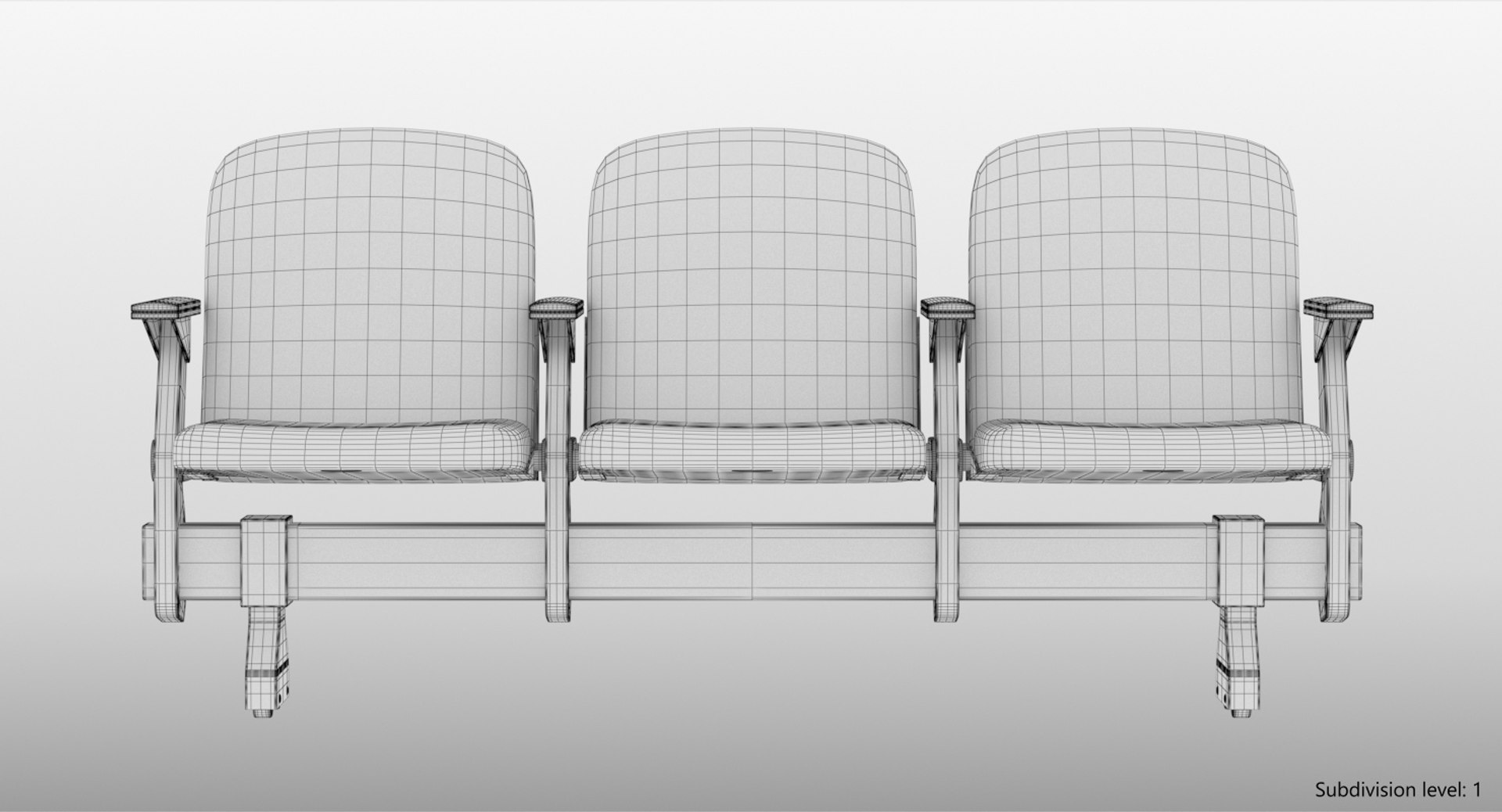 Realistic theatre chair open 3D model - TurboSquid 1389407