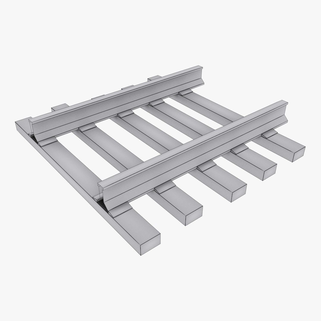 Modular Railroad Track 3d Obj