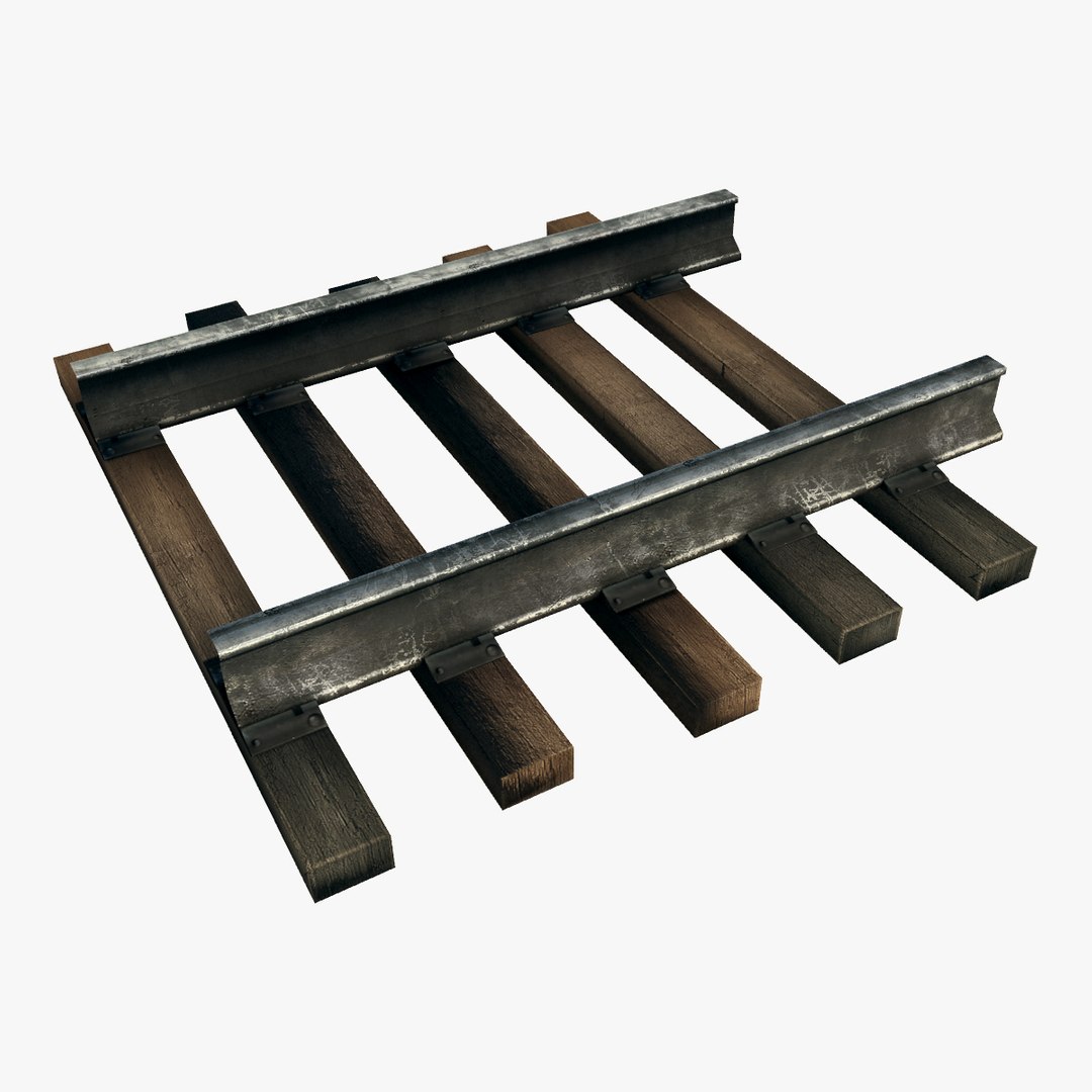 Modular Railroad Track 3d Obj