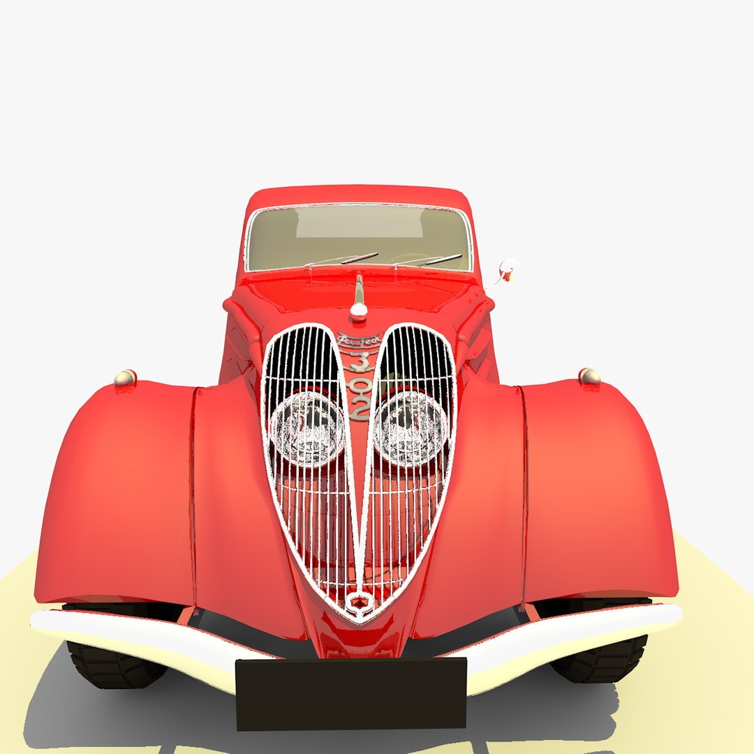 3d classic 1939 peugeot red model