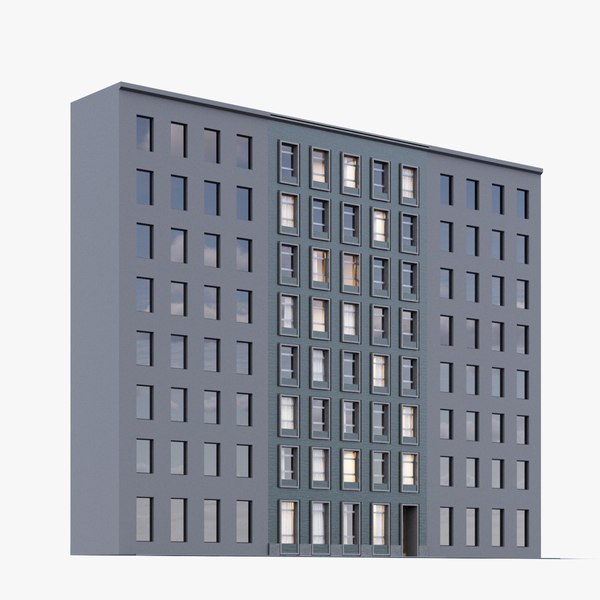 modelo 3d Fachada de edificio moderno 2 - TurboSquid 2288649