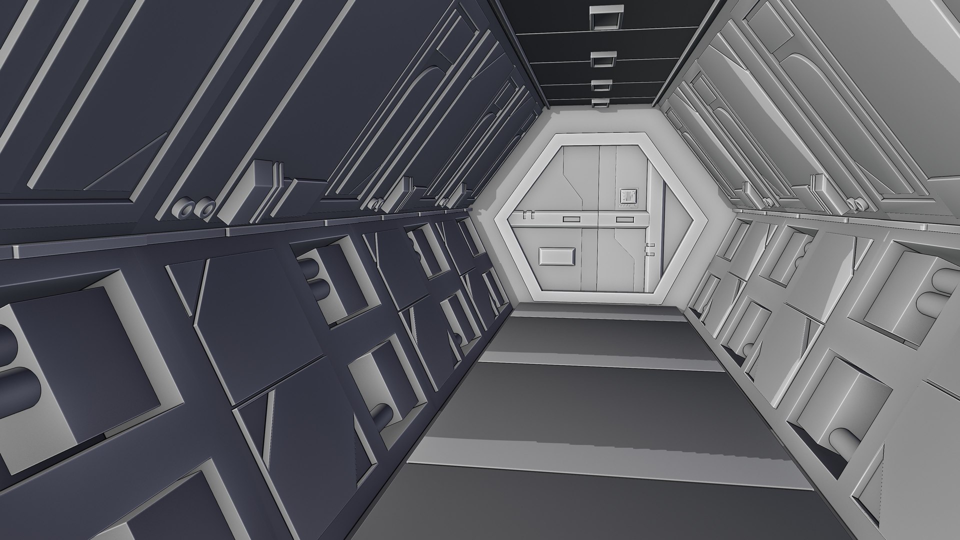 3D Sci-Fi Airlock Corridor Model - TurboSquid 2033218