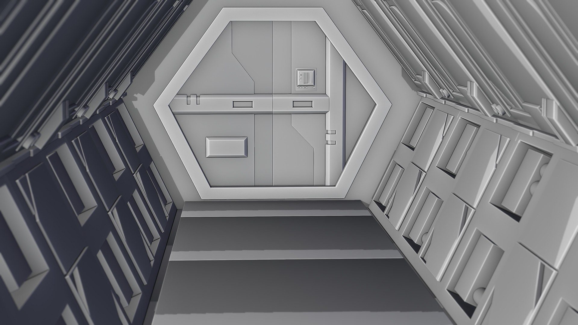 3D Sci-Fi Airlock Corridor Model - TurboSquid 2033218