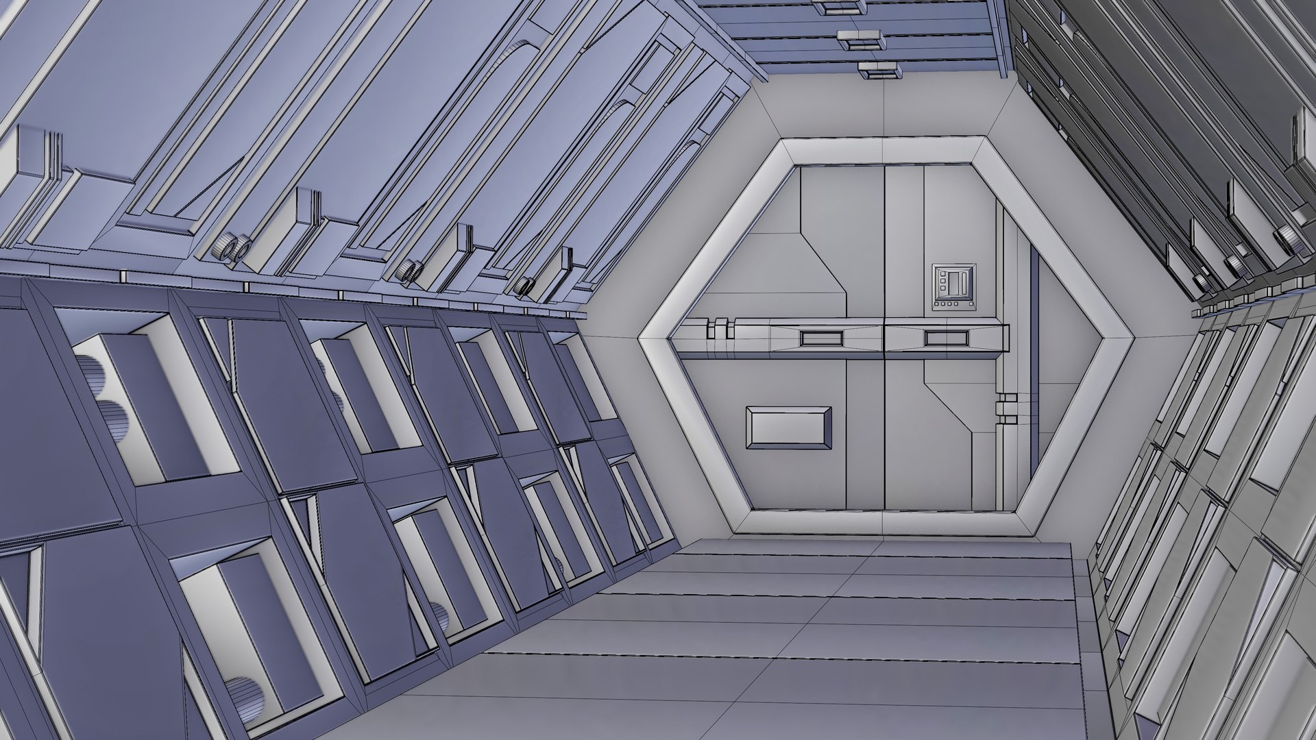 3D Sci-Fi Airlock Corridor Model - TurboSquid 2033218