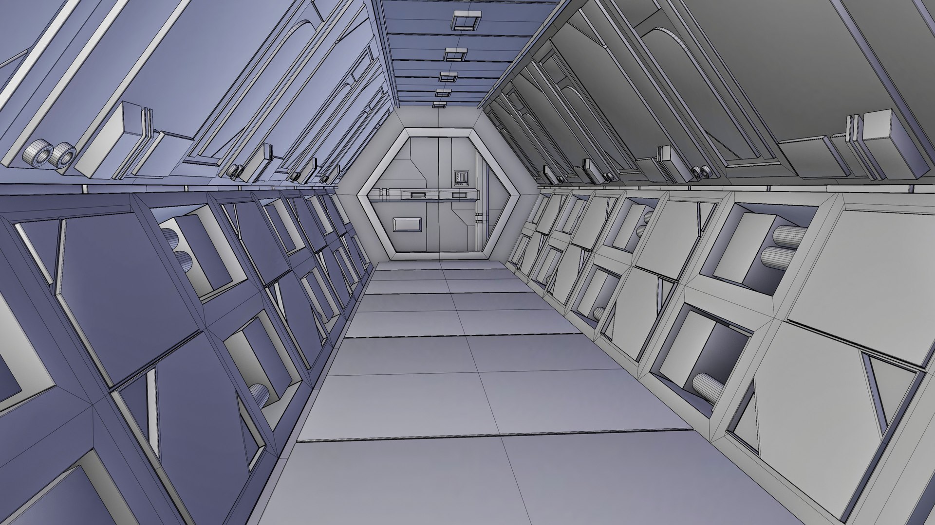 3D Sci-Fi Airlock Corridor Model - TurboSquid 2033218