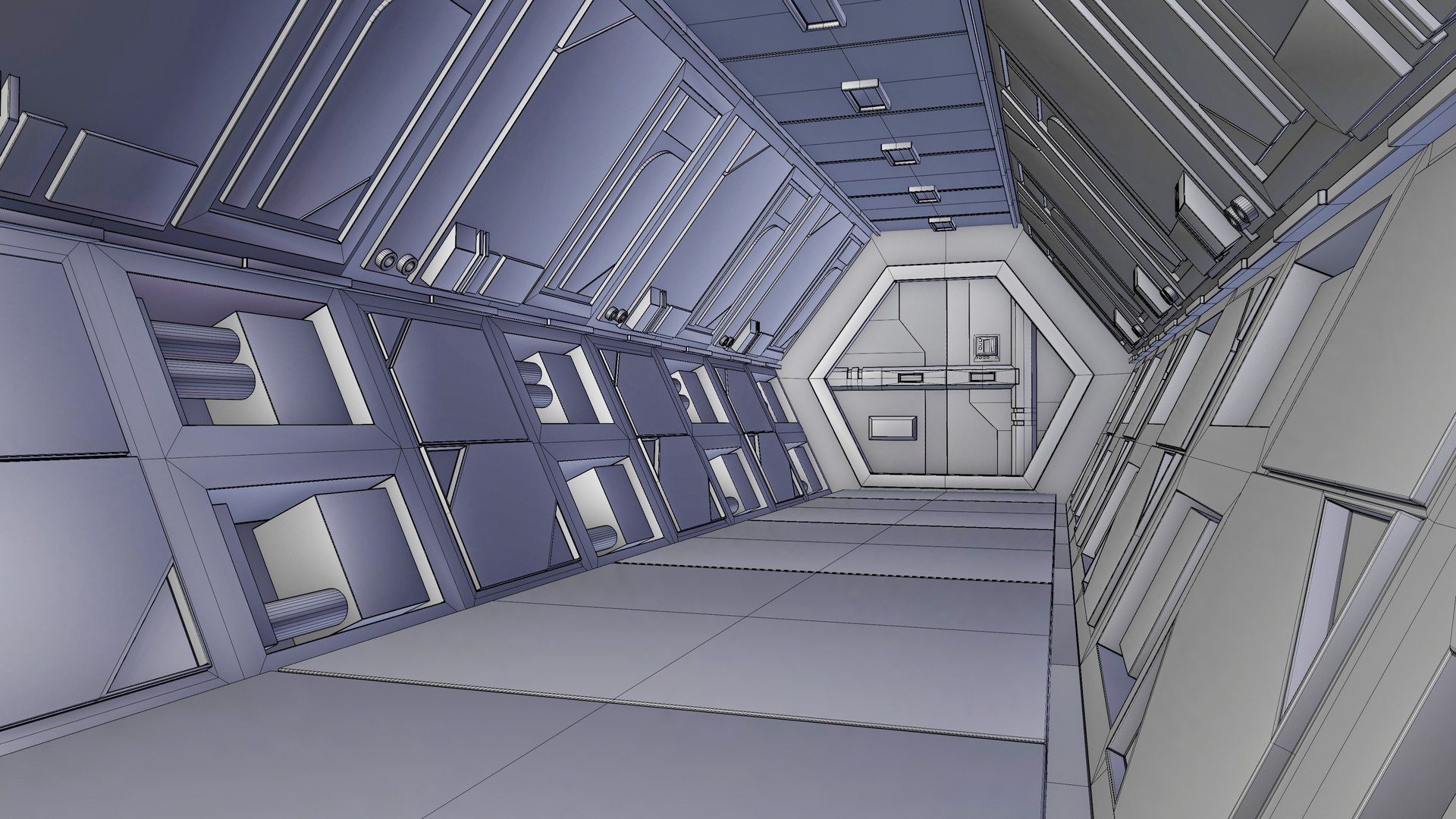 3D Sci-Fi Airlock Corridor Model - TurboSquid 2033218