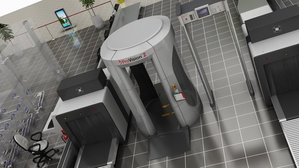 Realistic airport security doors model - TurboSquid 1430789