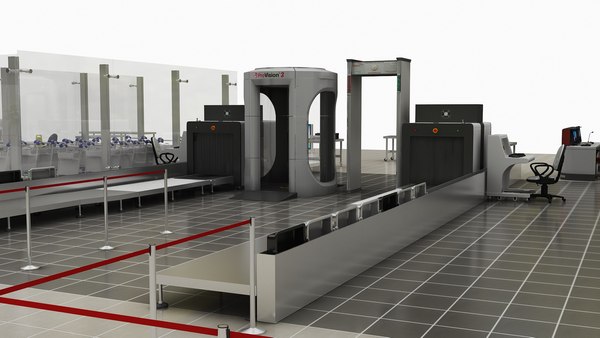 Realistic airport security doors model - TurboSquid 1430789