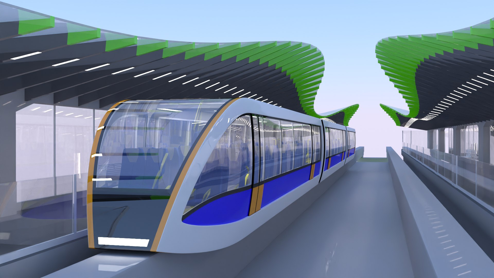 3D Model Monorail Stations Bundle VI - TurboSquid 2395790