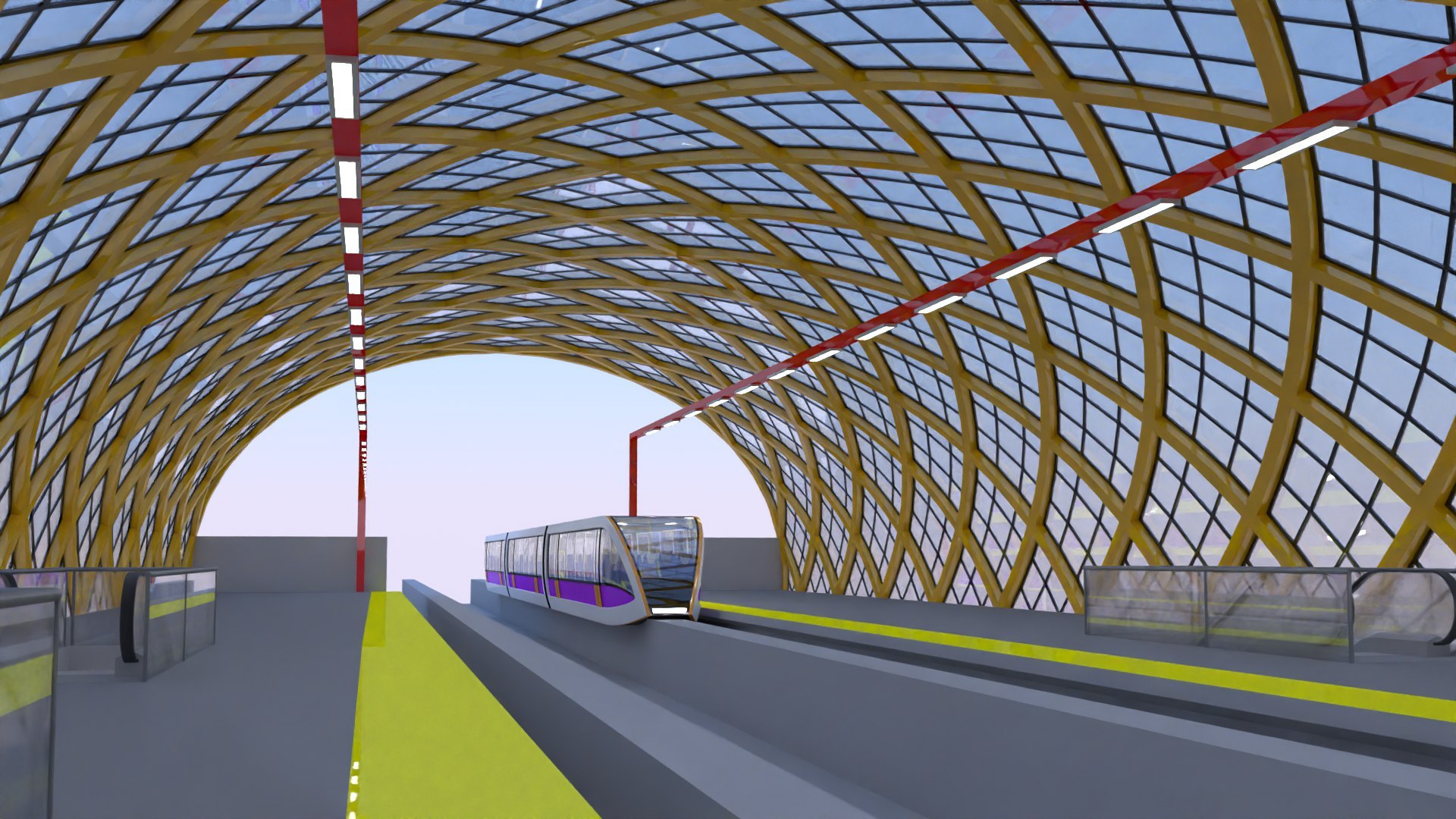 3D Model Monorail Stations Bundle VI - TurboSquid 2395790