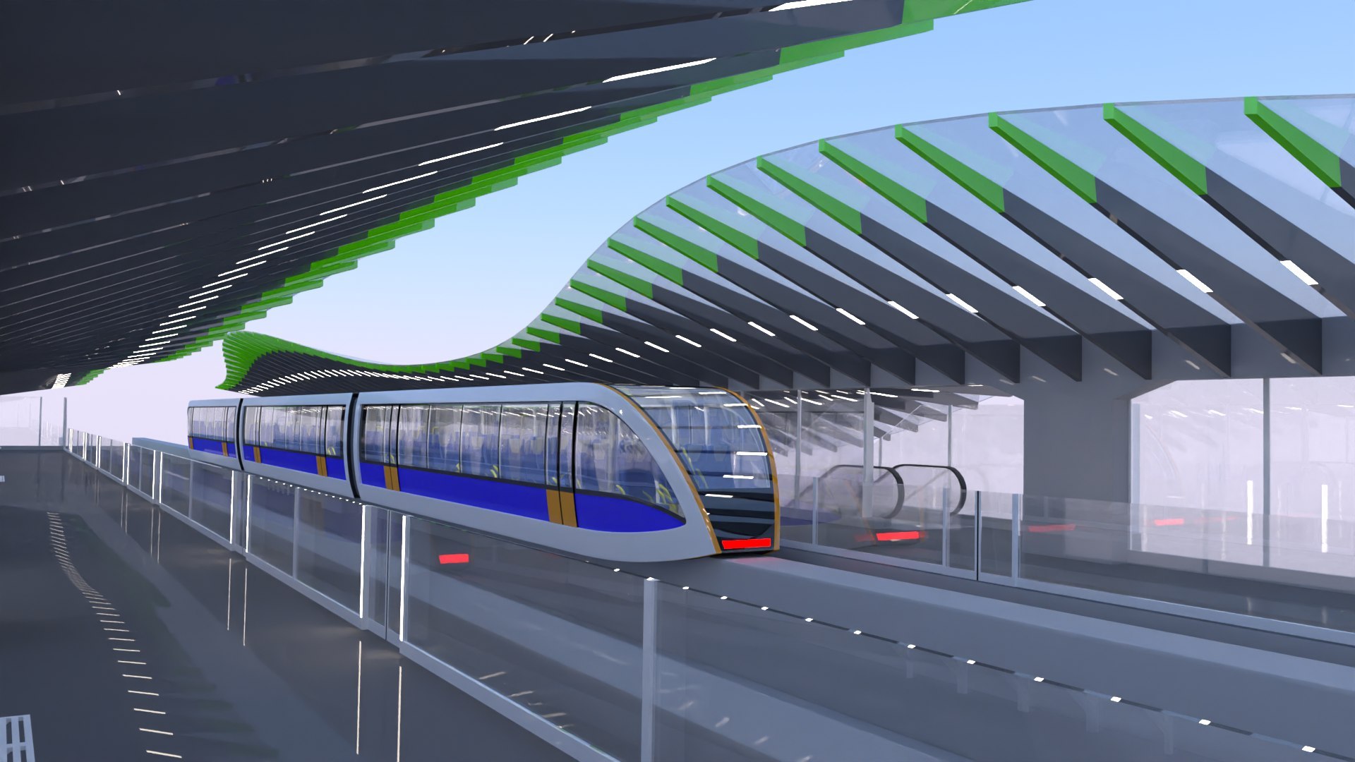 3D Model Monorail Stations Bundle VI - TurboSquid 2395790