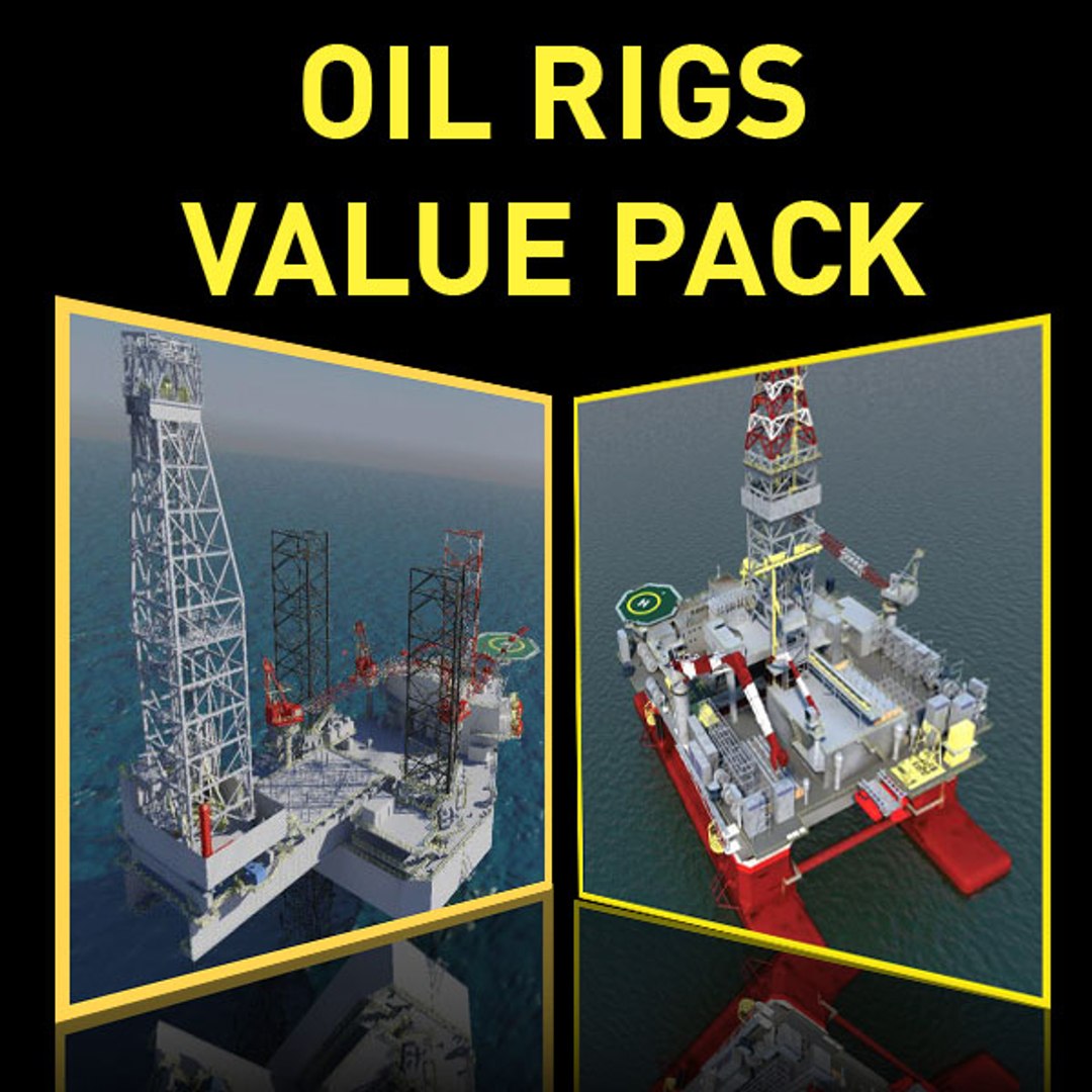 oil rigs value 3d model