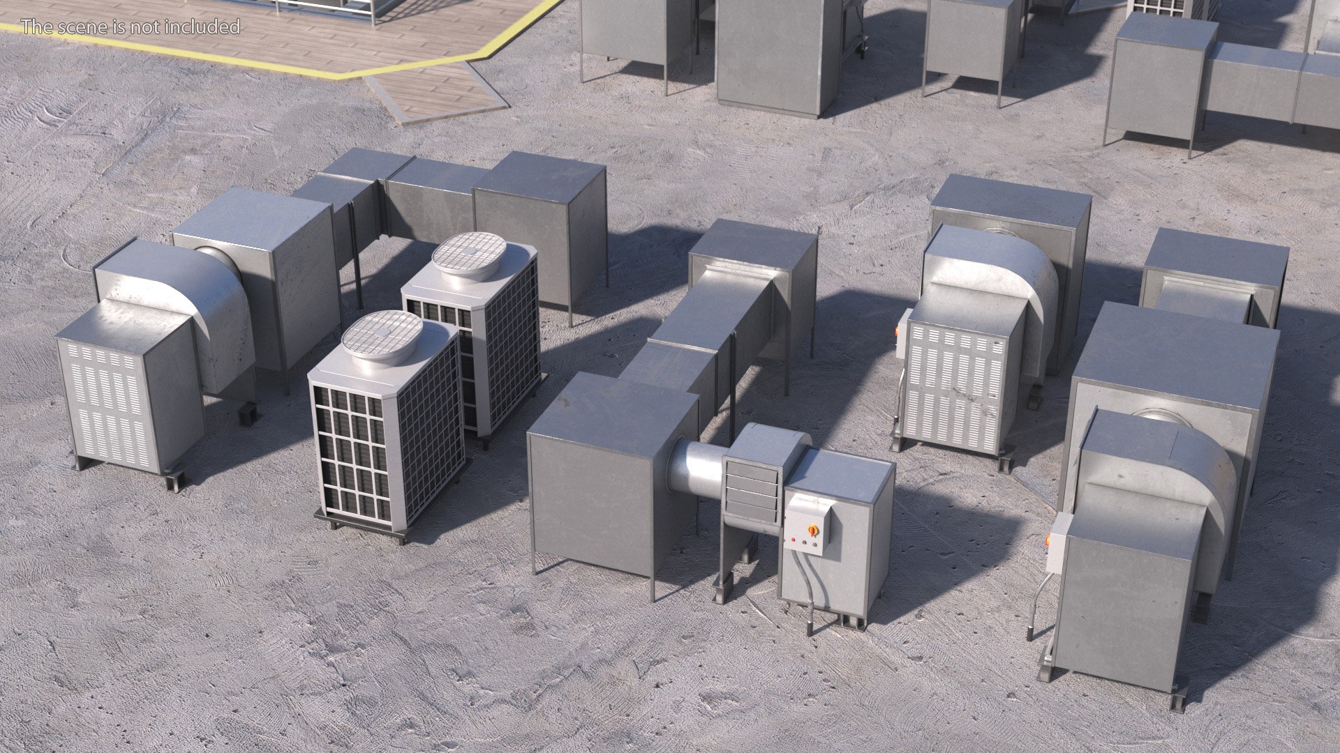 3D HVAC System Rooftop Model - TurboSquid 2330128