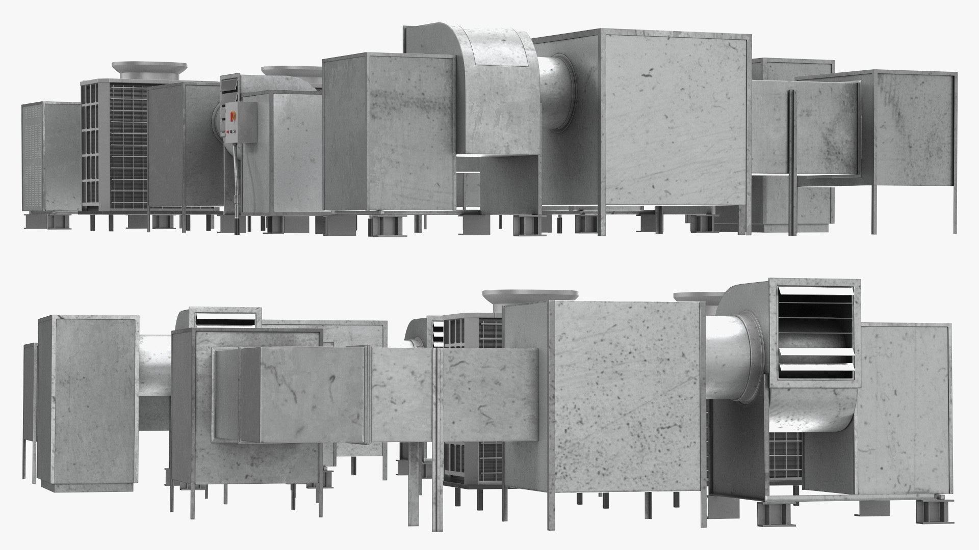 3D HVAC System Rooftop Model - TurboSquid 2330128