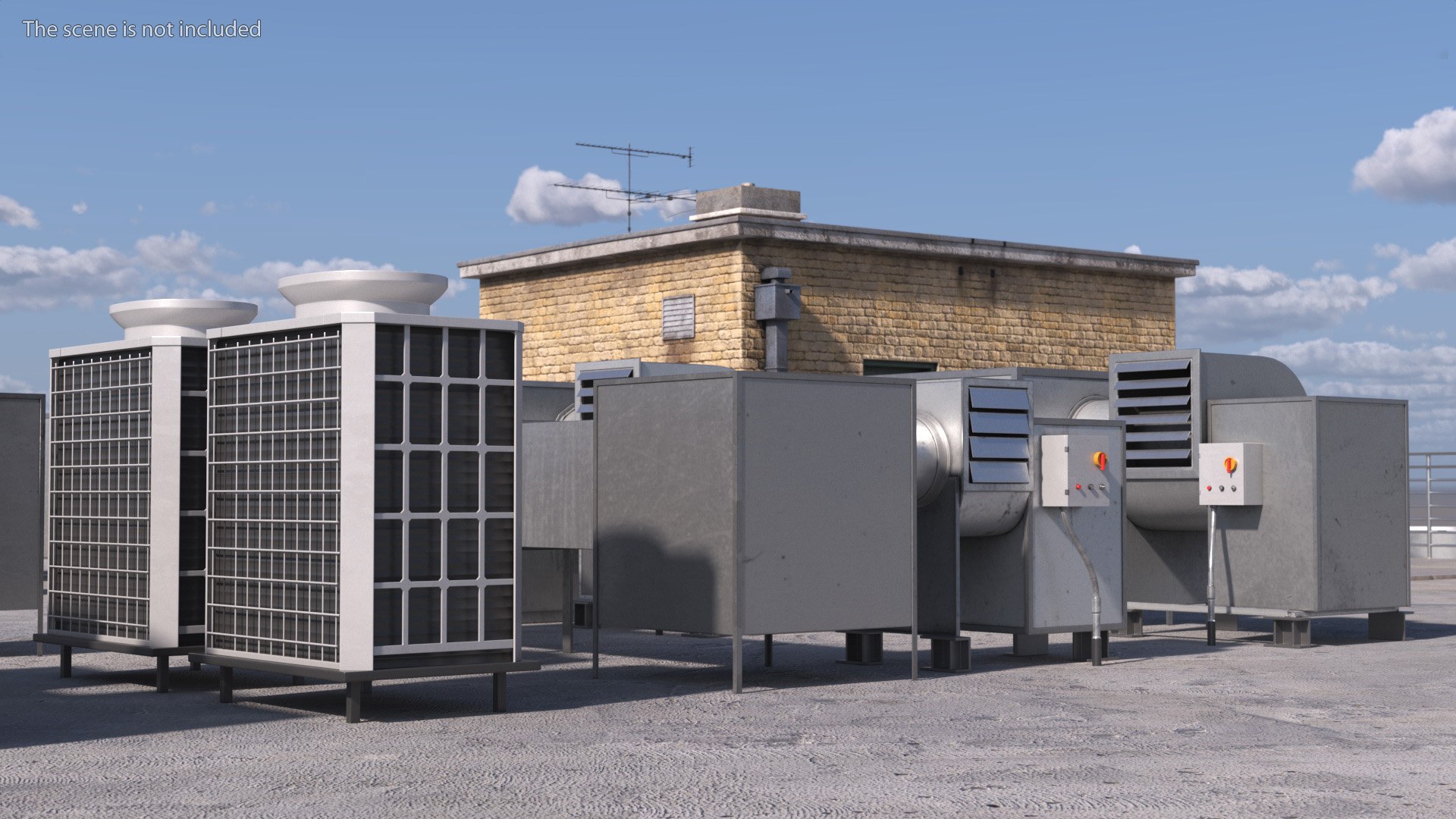 3D HVAC System Rooftop Model - TurboSquid 2330128