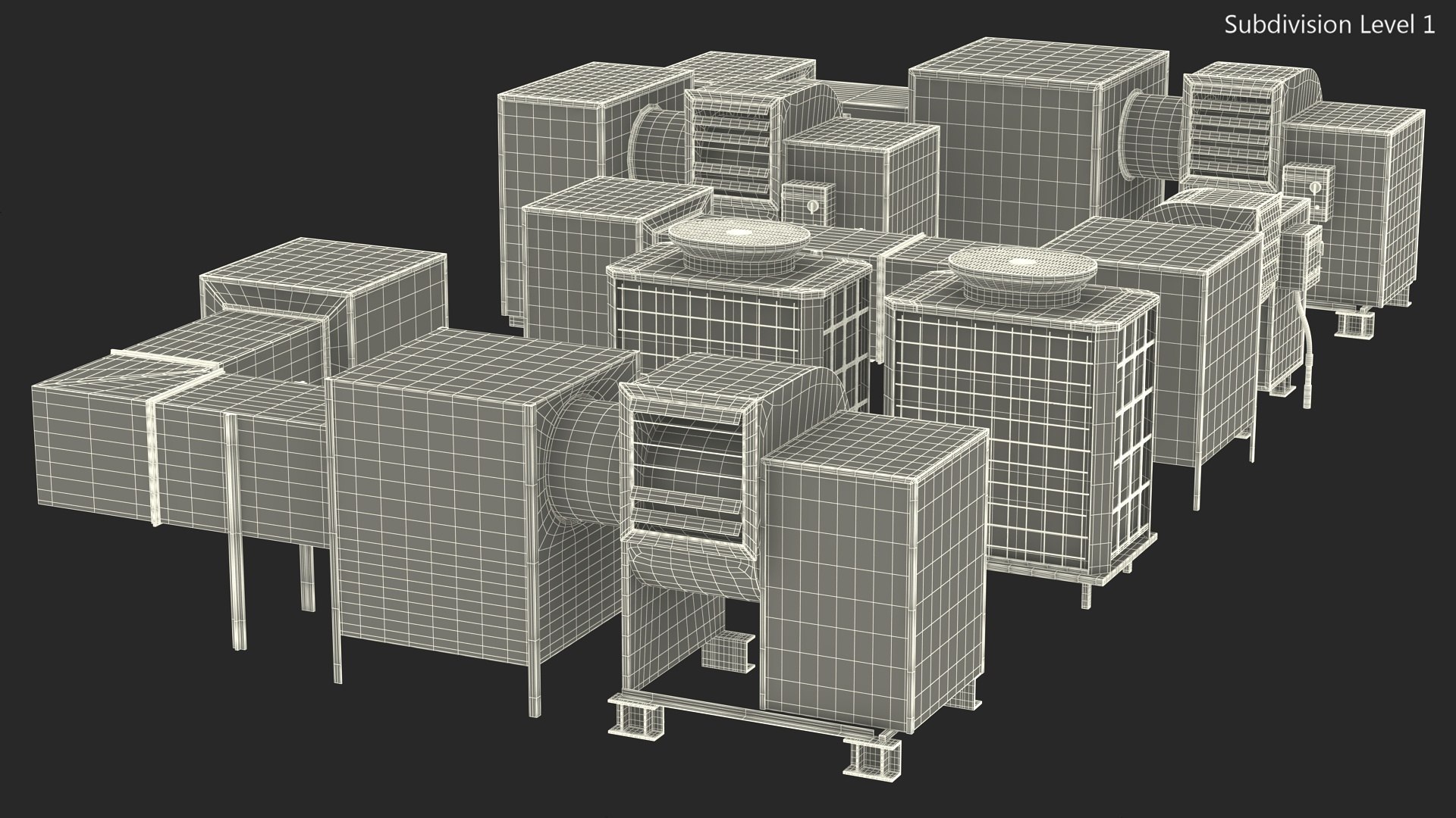3D HVAC System Rooftop Model - TurboSquid 2330128