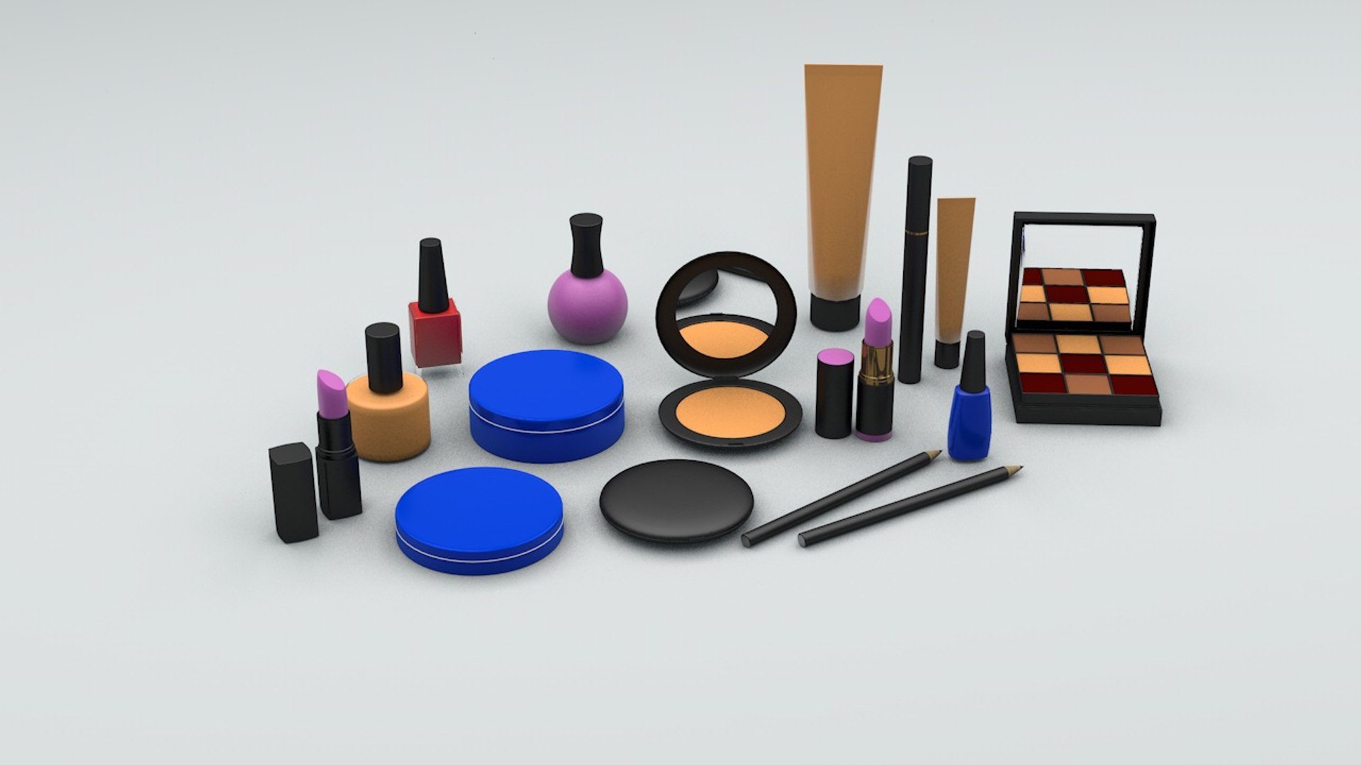 cosmetic set 3d model