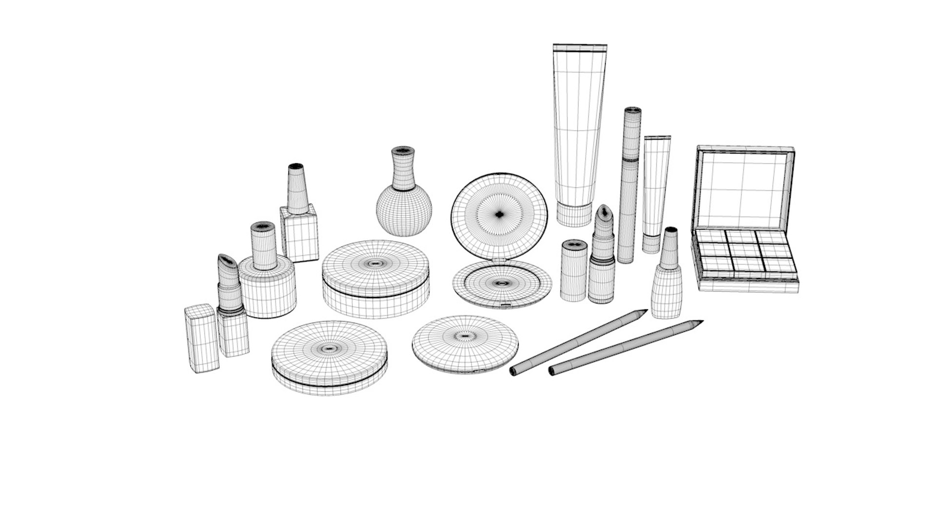 cosmetic set 3d model