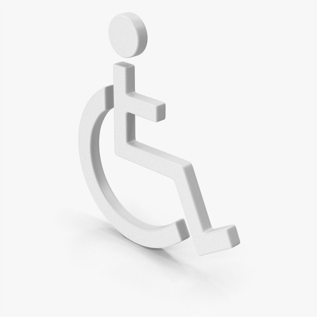 modelo 3d White Disabled Symbol - TurboSquid 2010878