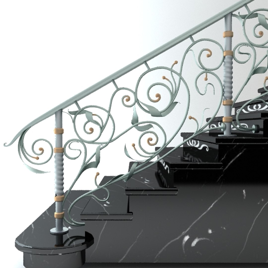 Classical Handrail 3d Max