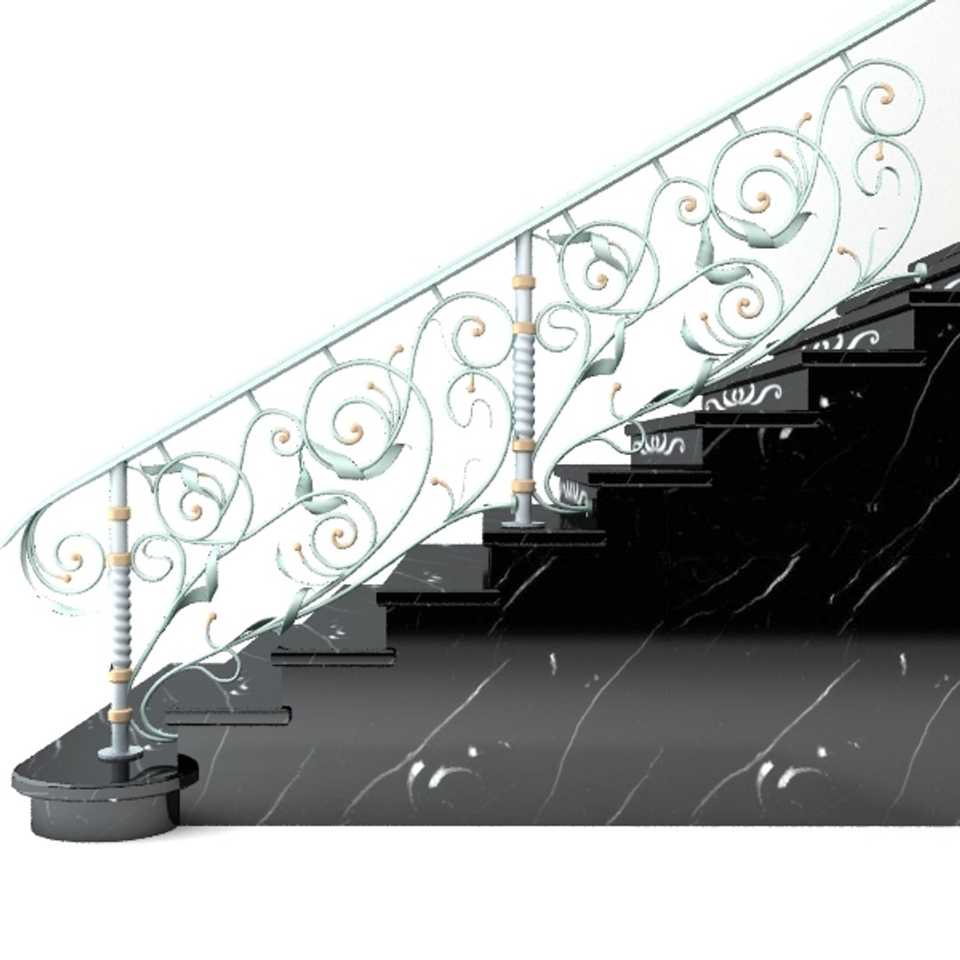 Classical Handrail 3d Max