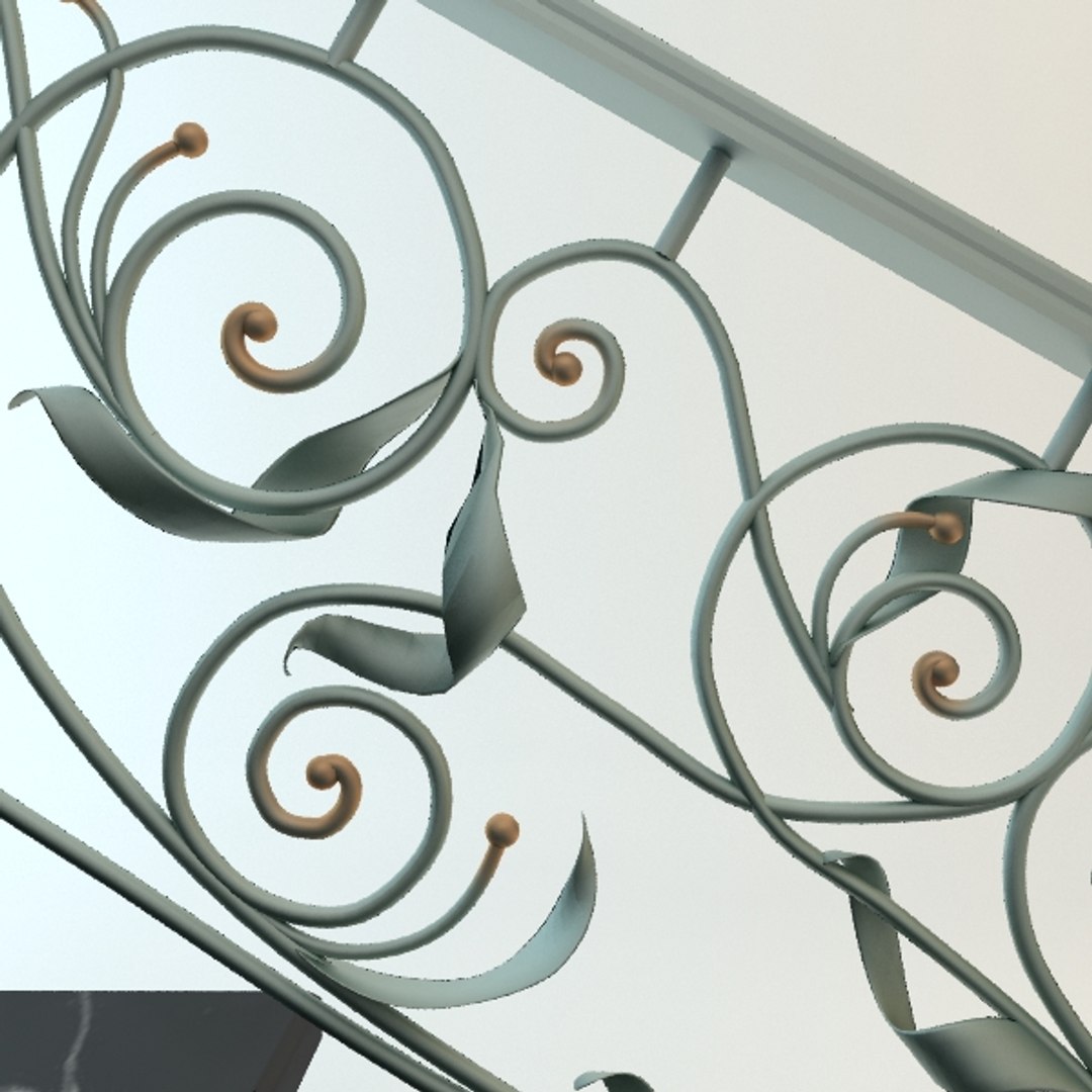 Classical Handrail 3d Max