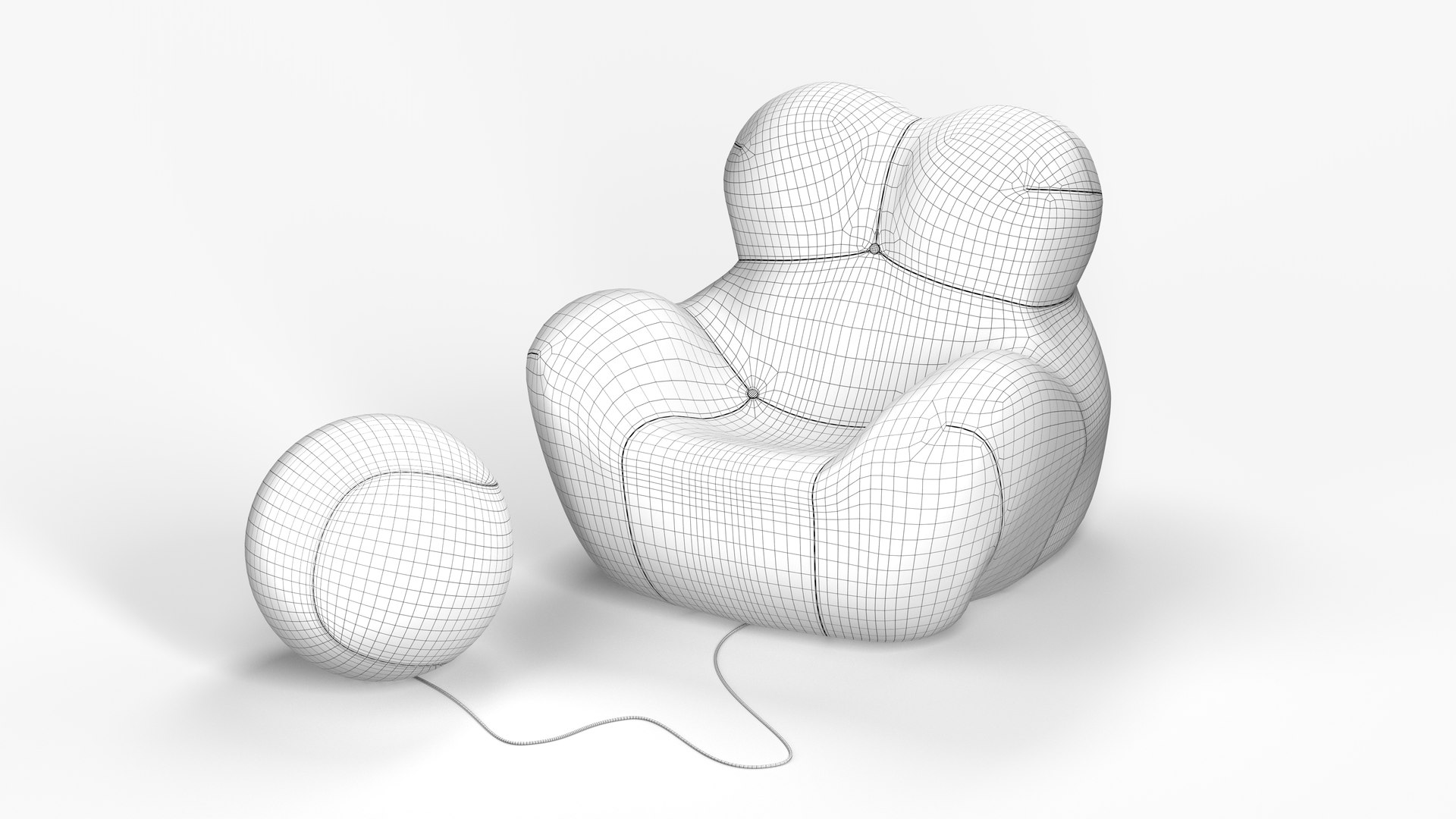 3D UP50-BeBITALIA-ARMCHAIR-GAETANOPESCE - TurboSquid 2019307