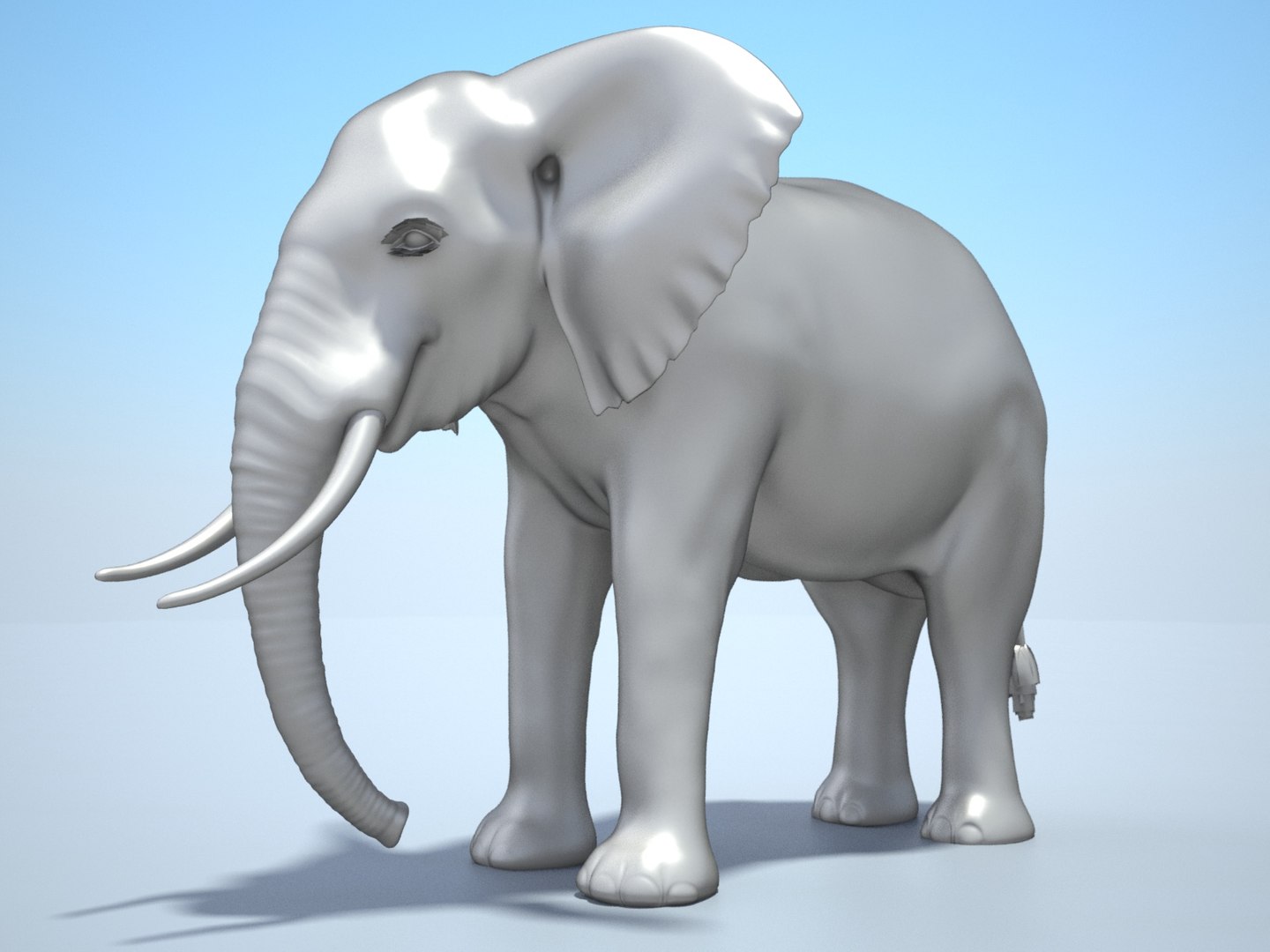 3d Rigged African Elephant