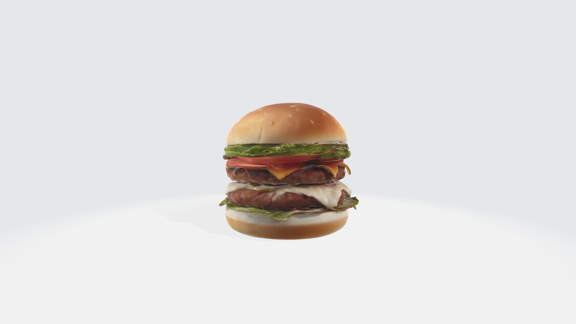 3D Model Realistic Hamburger 3D Model - TurboSquid 2278987