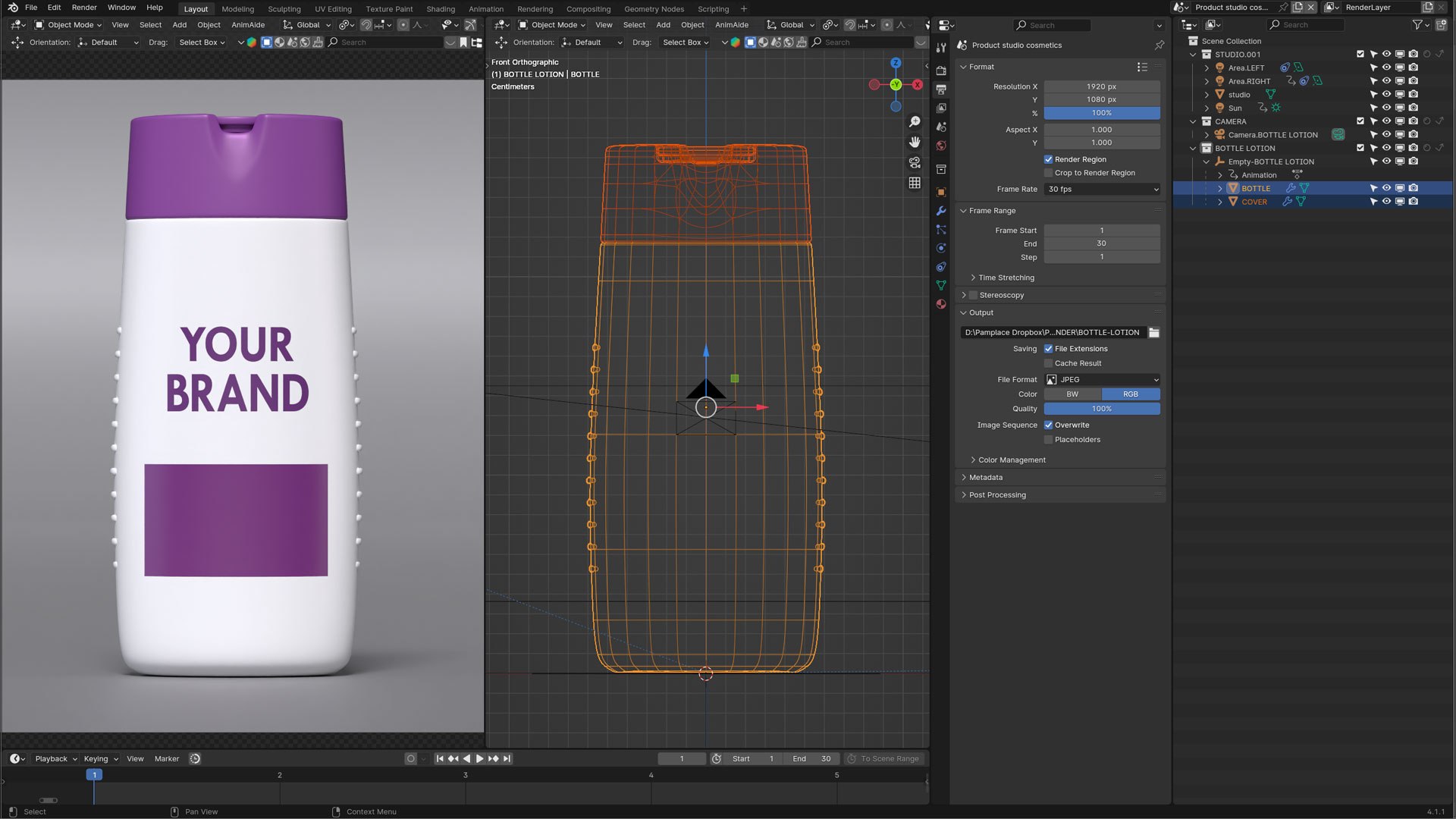 Product Cosmetic Bottle Lotion Model - TurboSquid 2253721