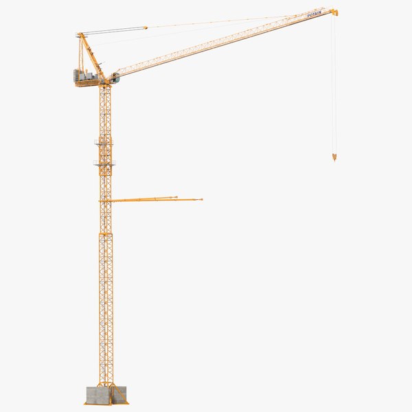 3D модель Башенный кран Potain MR 295, оснащенный для Maya - TurboSquid ...